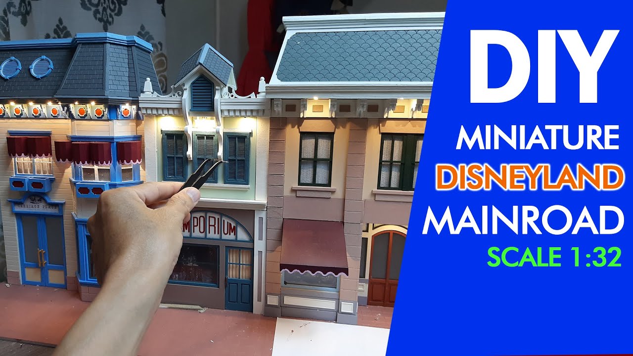 Making of miniature Disneyland main road EMPORIUM | PART 2 - YouTube