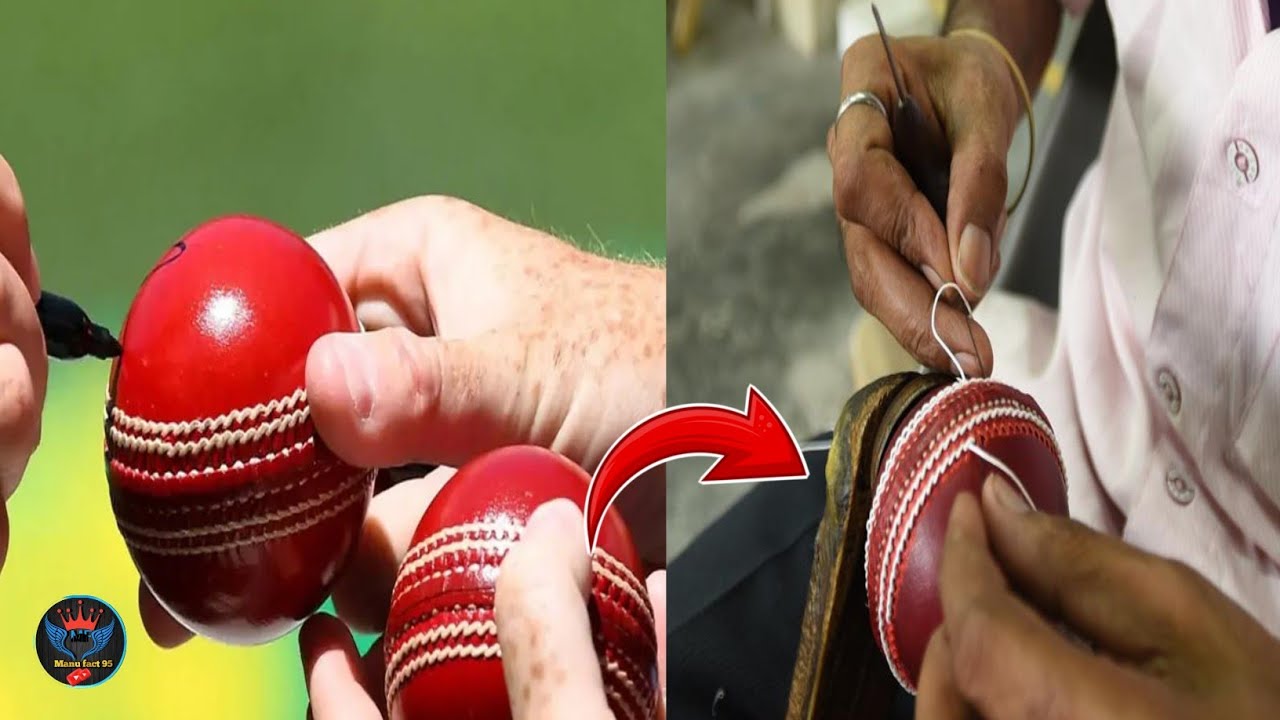 How cricket balls are made|| cricket ball factory |how to make tennis ...