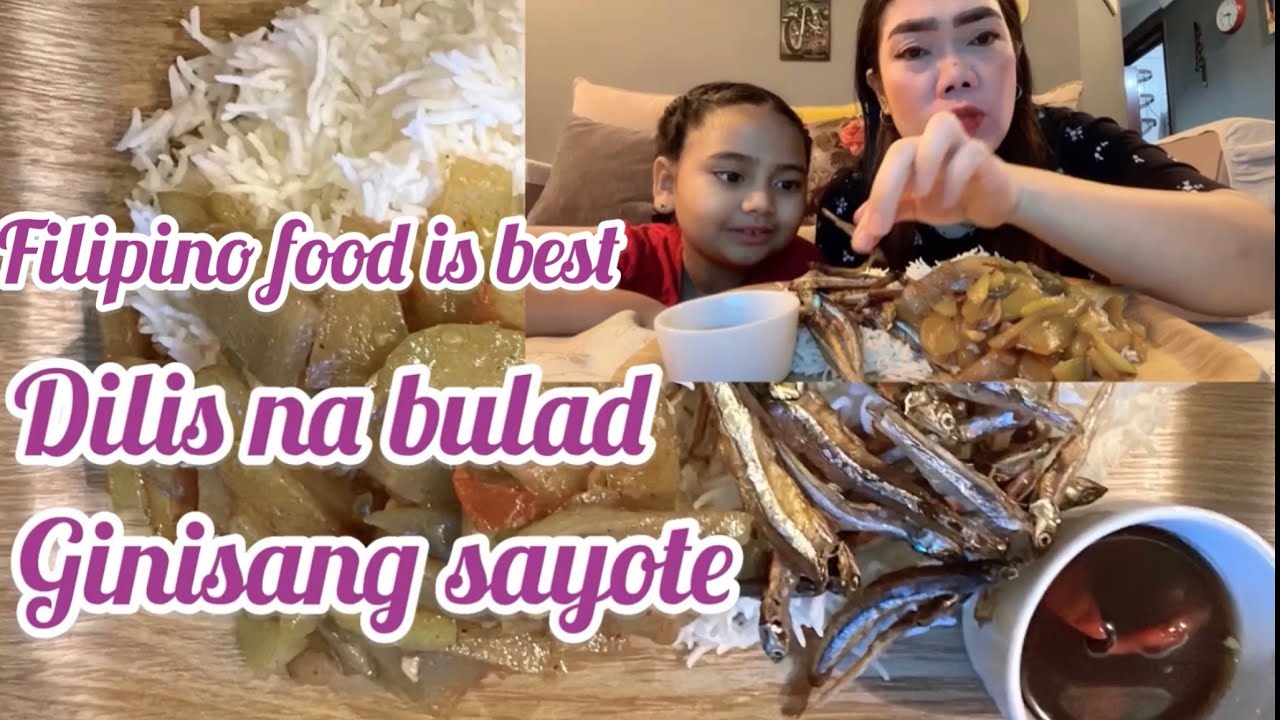Let’s eat lunch time Filipino food is best ginisang sayote dilis bulad ...