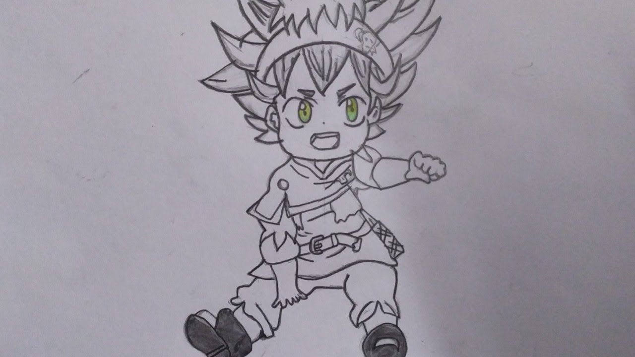 How To Draw Kid Asta - BLACK CLOVER🍀 | Step By Step | Treasure World ...