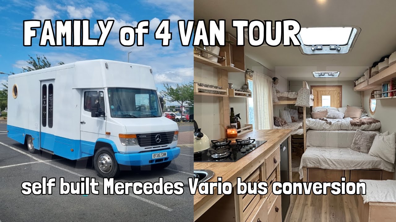 Full family bus tour | Full time family of 4 tiny home on wheels | van ...