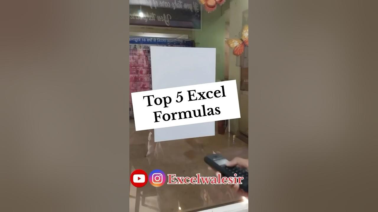 Top 5 Excel Formulas in Excel #excelwalesir #exceltraining #exceltricks #exceltips #short # ...
