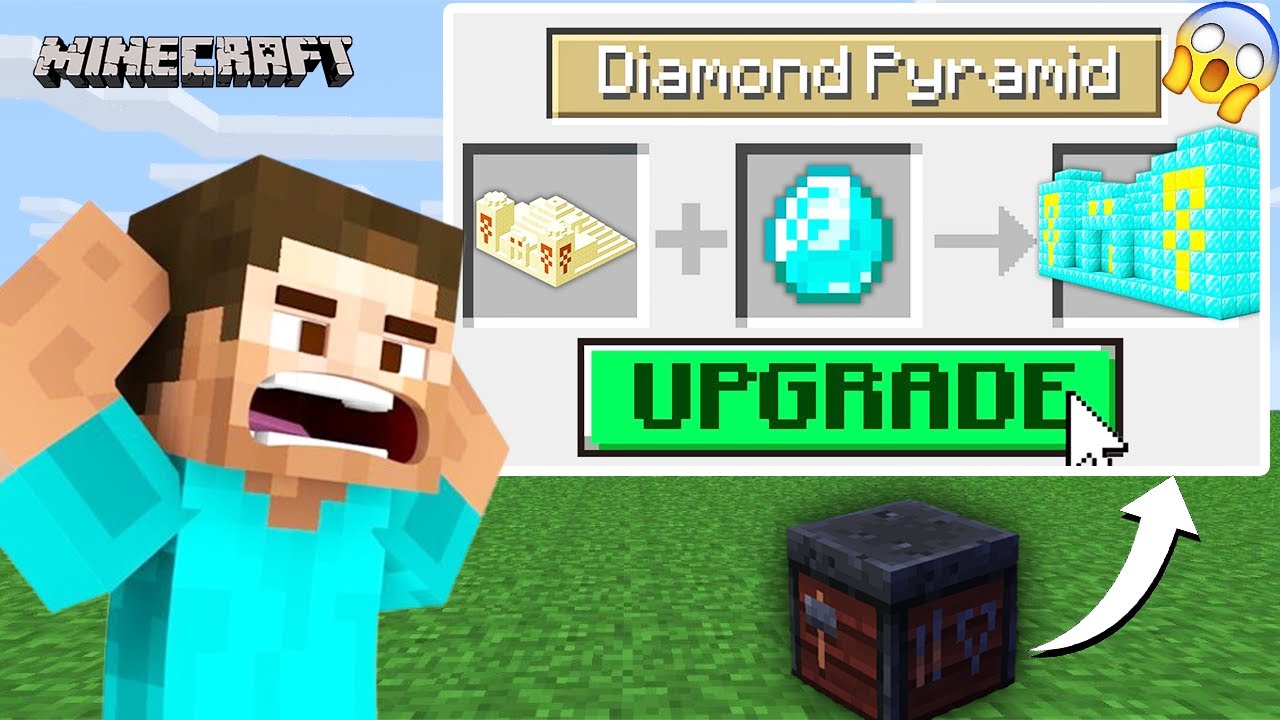 Minecraft,But We Can Combine And Upgrade Structures!! - YouTube