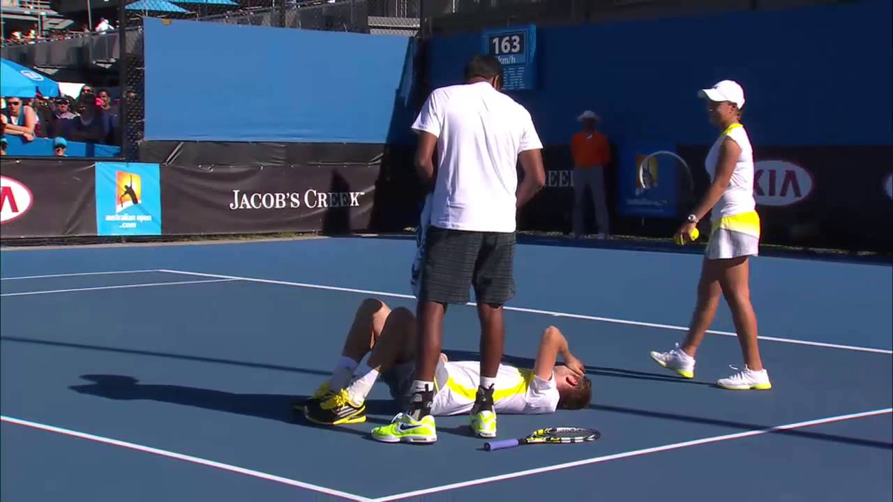 Jack Sock Hit Where It Hurts | Australian Open 2013 - YouTube