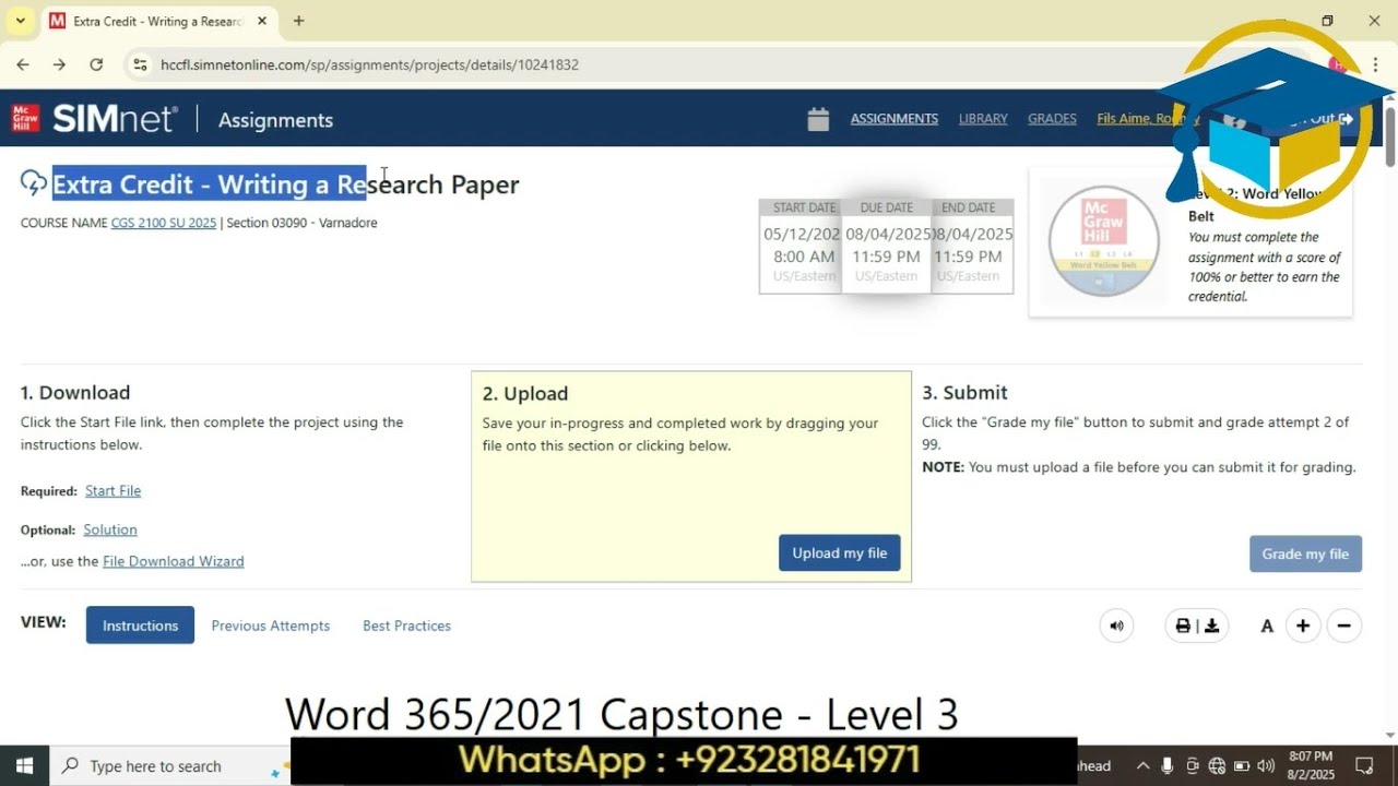 Word 365/2021 Capstone - Level 3 Writing A Research Paper | Extra ...