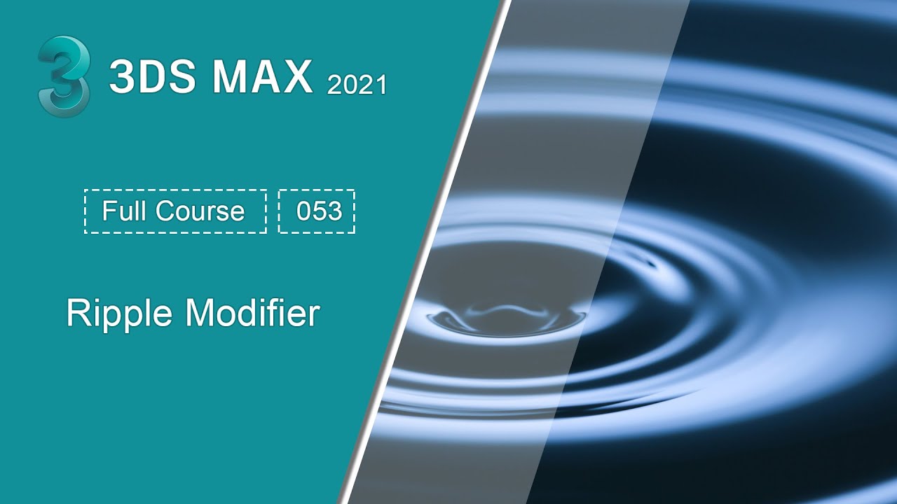 053 - التموج | دورة الماكس - Ripple Modifier | 3ds Max - YouTube
