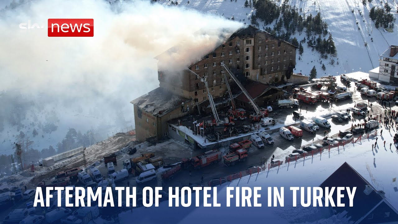 Turkey hotel fire aftermath which killed at least 66 people - YouTube