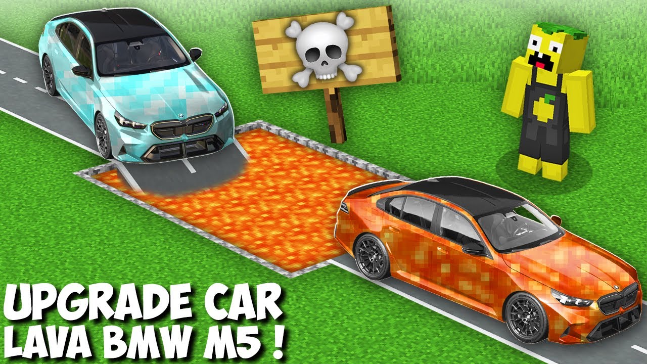 I Upgrade MY BMW M5 G90 WITH LAVA in Minecraft ! NEW LAVA BMW M5 SUPER ...