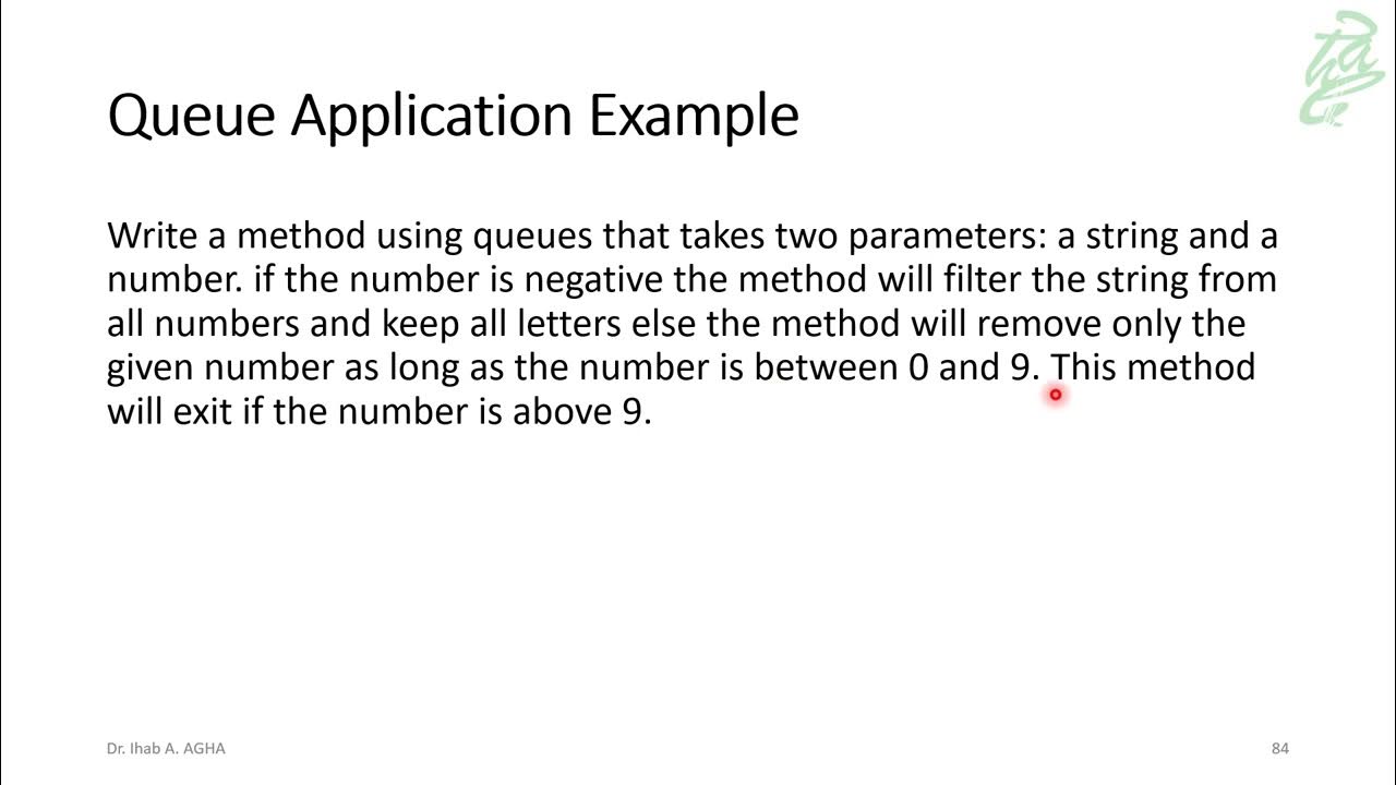 56 - Queues: Filter String Application Example (Java) - YouTube