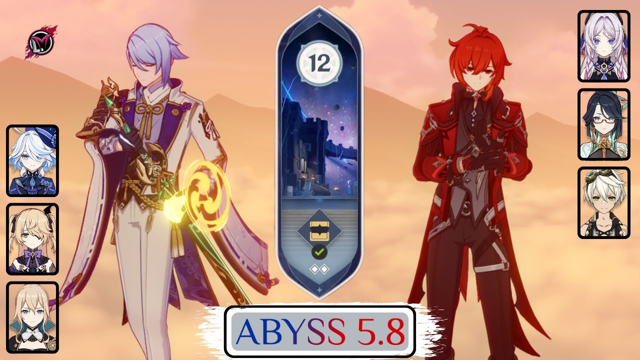 C0 R0 Ayato & C5 R0 Diluc | Spiral Abyss 5.8 ~ Floor 12 | Genshin ...