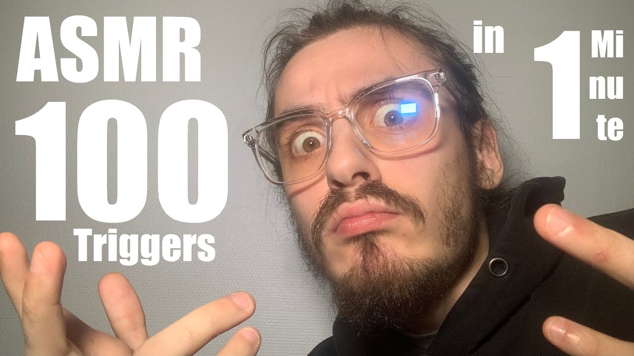 ASMR 100 TRIGGERS in 1 MINUTE - YouTube