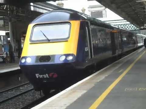 FGW Class 43 HST 43148 arriving at Exeter St Davids Railway Station, 9 ...