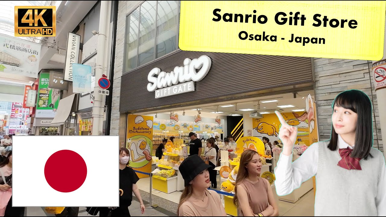 SANRIO GIFT STORE *HELLO KITTY* Osaka Shopping Walking Tour Japan ...