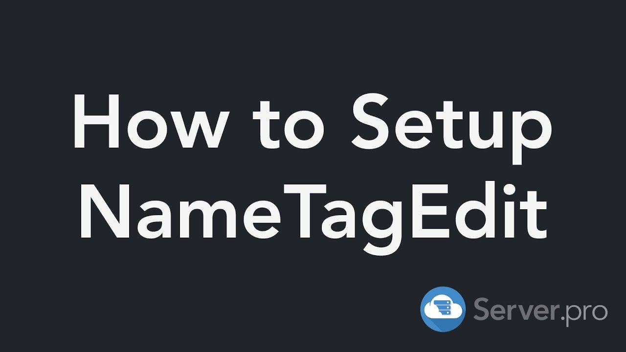 How to Setup NameTagEdit - Minecraft Java - YouTube