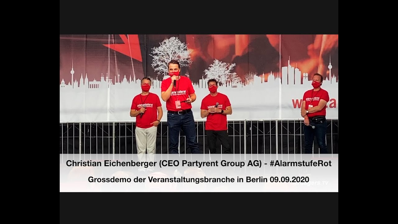 AlarmstufeRot Statement Christian Eichenberger (CEO Partyrent Group AG ...