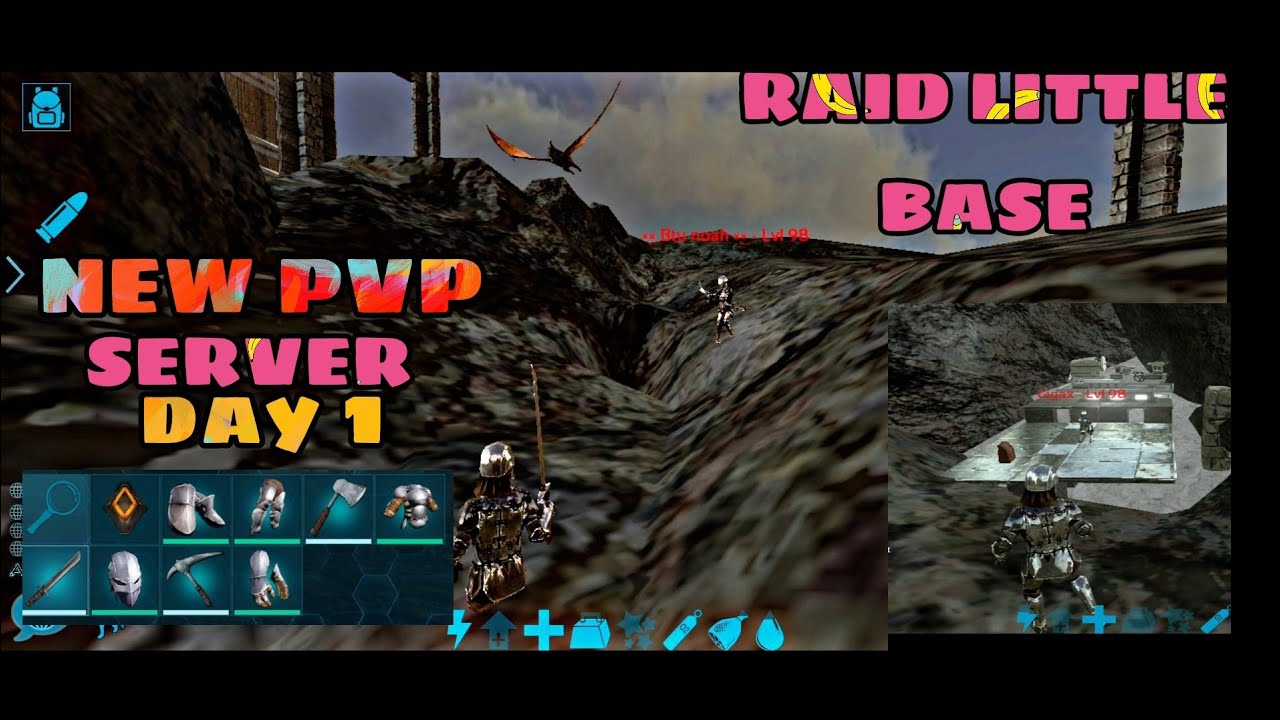 [ ARK MOBILE ] PVP RAID LITTLE BASE AND SOME PVP - YouTube