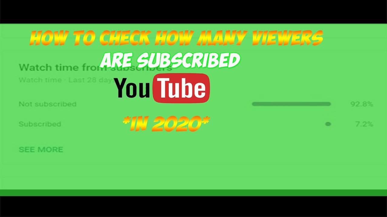 How to see how many of your Viewers are Subscribed On Youtube In ...