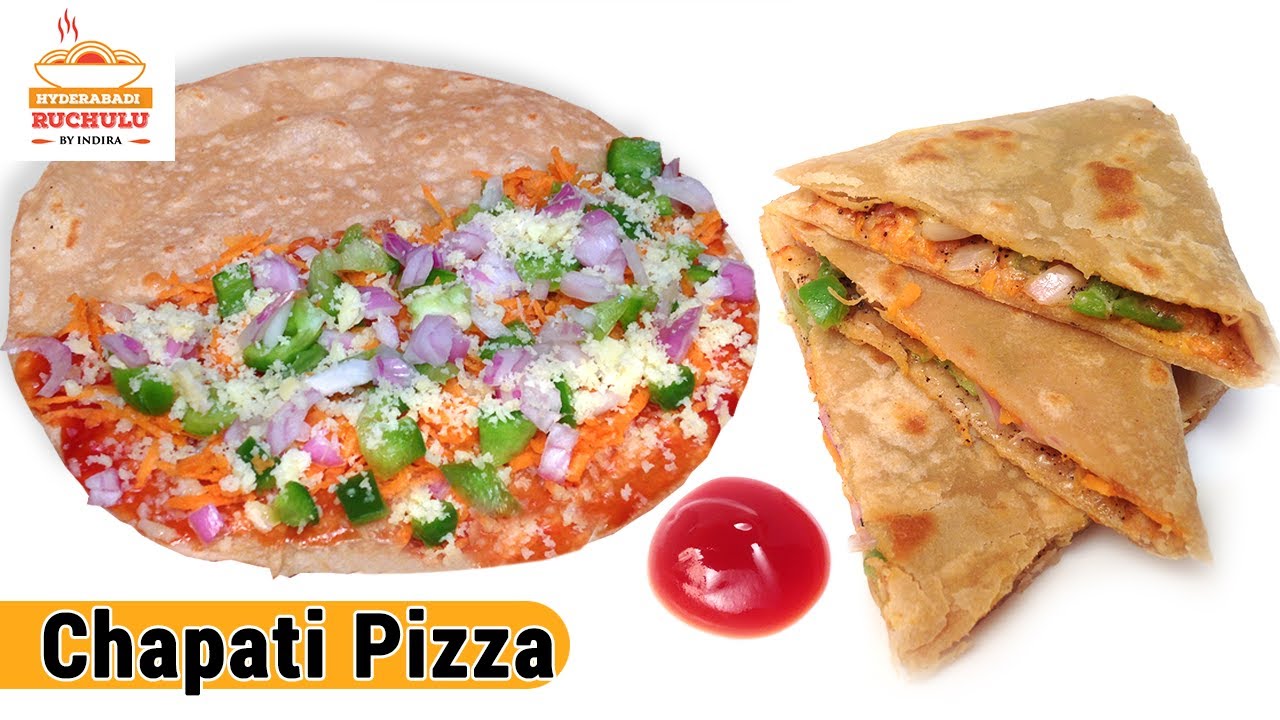 Chapati Pizza Recipe in Telugu | Pizza Recipe | Kids Breakfast Recipe ...
