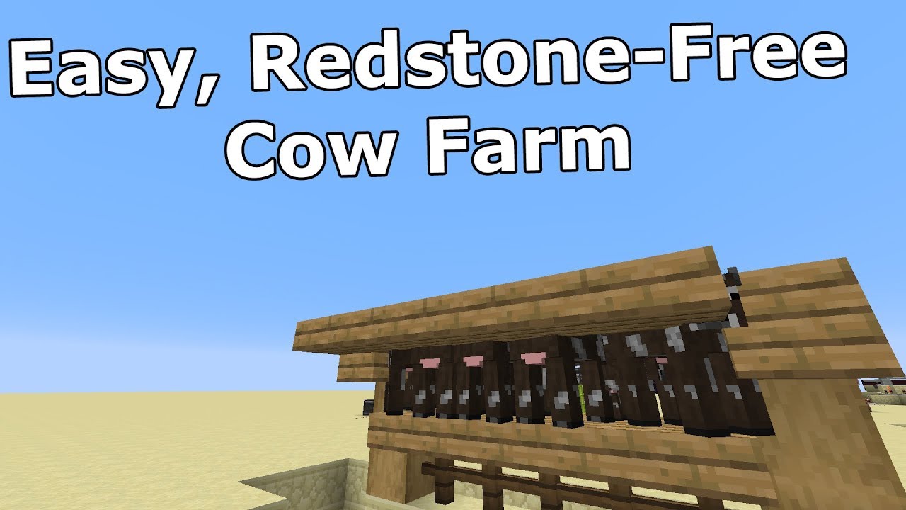 COOWWW FARM! - Redstone Free and Easy - Vanilla Minecraft 1.13 (9 ...