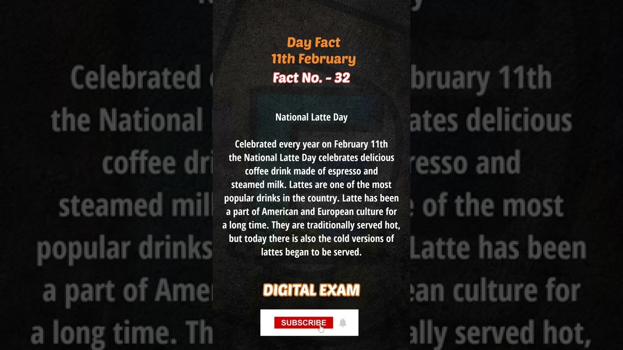 11 February Day Fact National Latte Day YouTube 11 February Day Fact National Latte Day YouTube