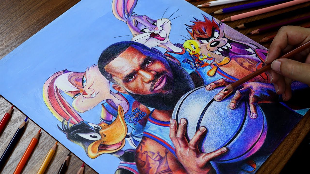 Drawing Space Jam: A New Legacy (LeBron James) Timelaps | YashnART ...