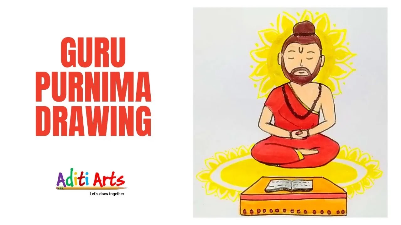 Guru Purnima Drawing | Guru Purnima Drawing Oil Pastel | Guru Purnima ...