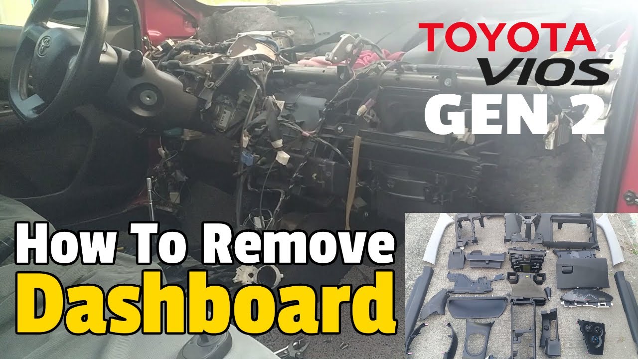 TOYOTA VIOS Gen 2 DASHBOARD Removal and Cleaning | Step by step ...