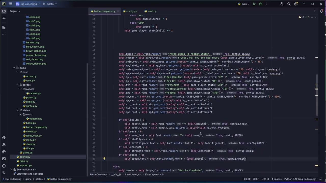 Pygame RPG Codealong 10 - Leveling Up - YouTube