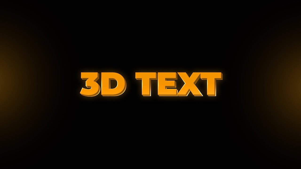 Awesome 3D Text effect in After effects 🔥 | Custom Template | No Plugin ...