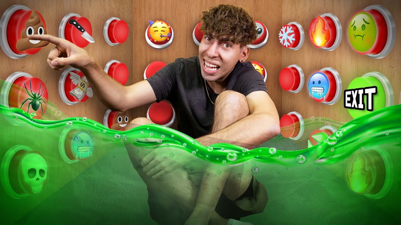 100 Scary Mystery Buttons but only 1 lets you escape! - YouTube