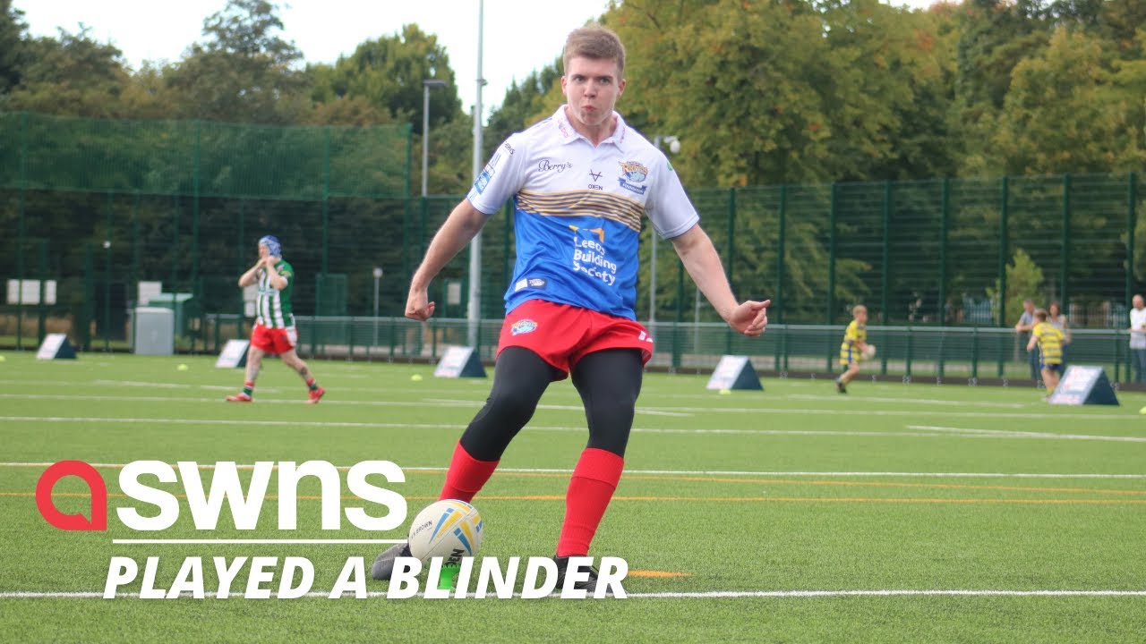 Rugby player becomes first ever blind person to score kick conversion ...