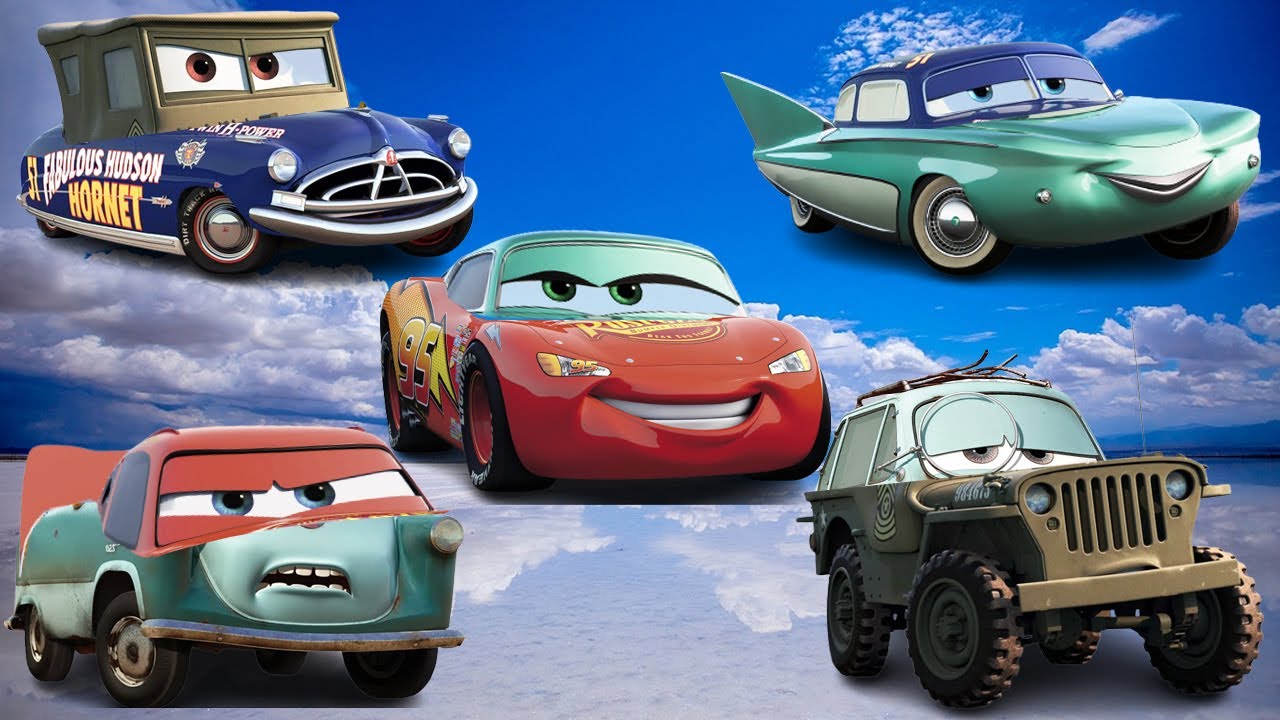 Wrong Head Disney Pixar Cars Lightning Mcqueen, Sarge, Flo, Professor Z ...
