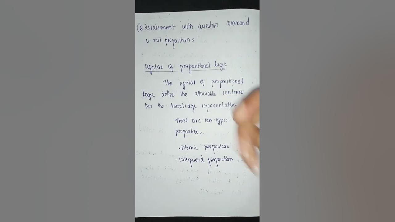 Module 4,Part-2, Propositional logic in Artificial intelligence Malayalam vide.KTU CSE - YouTube