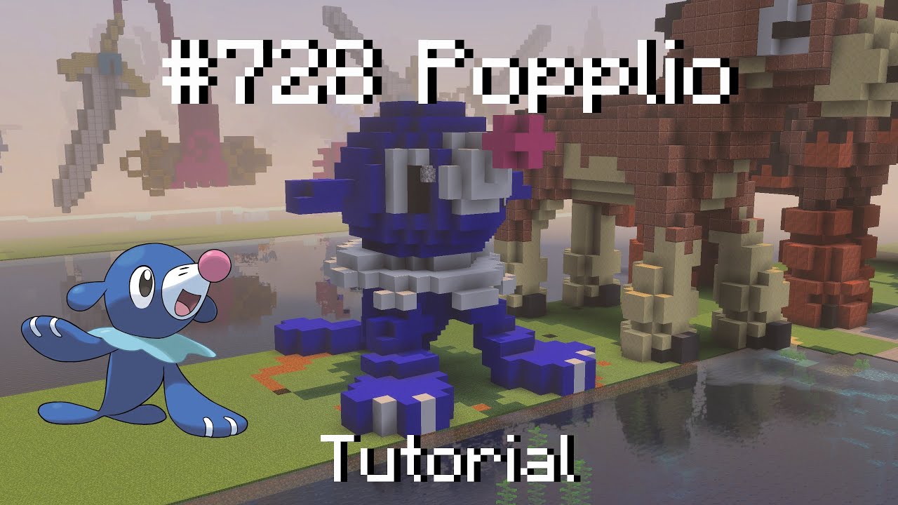 How to build a Pokémon popplio in Minecraft (Tutorial) - YouTube