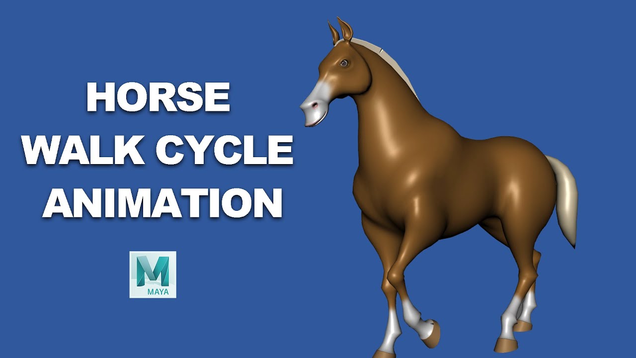 How To Create Horse Walk Cycle Animation In Maya Tutorial - YouTube