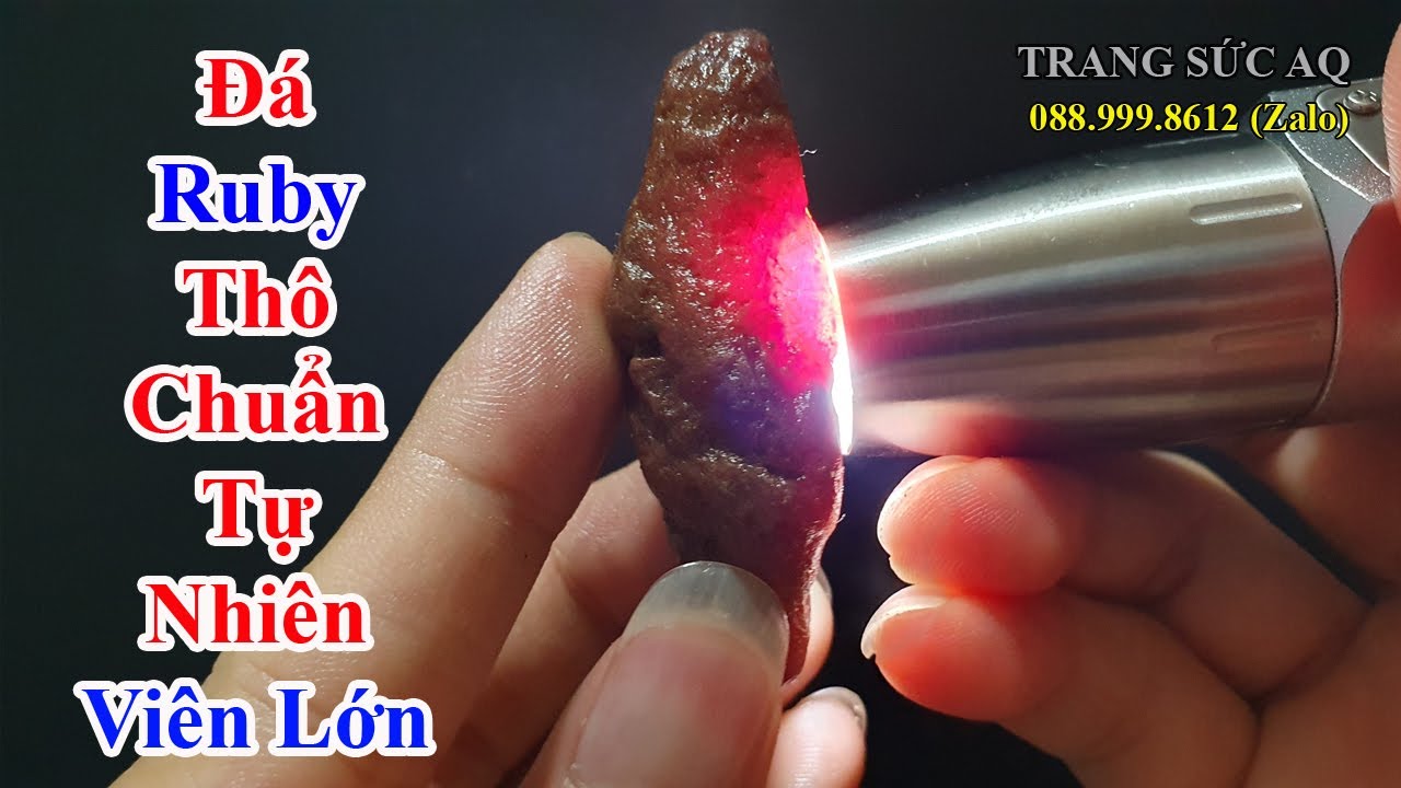 Đá Ruby Thô Tự Nhiên Size To - YouTube