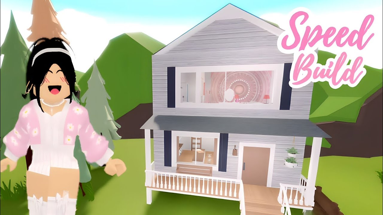 Construí una mini cabaña en Club Roblox House Tour+ Speed Build 💖 - YouTube