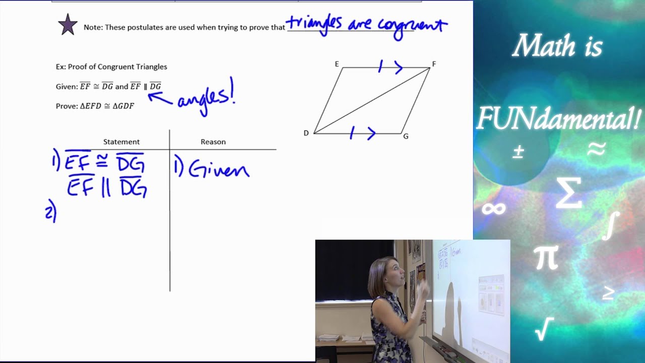 4.2 Geometry - SSS and SAS Triangle Congruence - YouTube