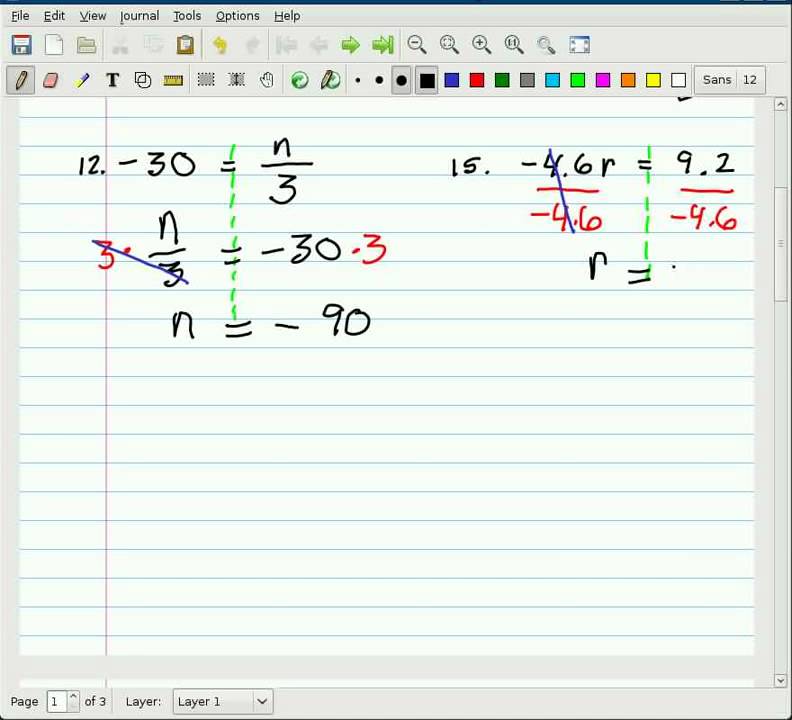 Algebra 1 - Ten Examples of Solving Equations - Part 1 - YouTube