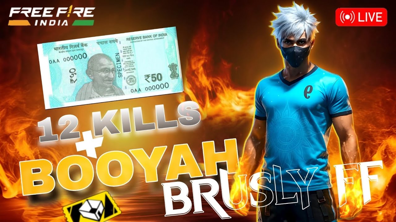 #free fire live #ff live Telugu #12 kills kottu 50 rs redeem code pattu ...
