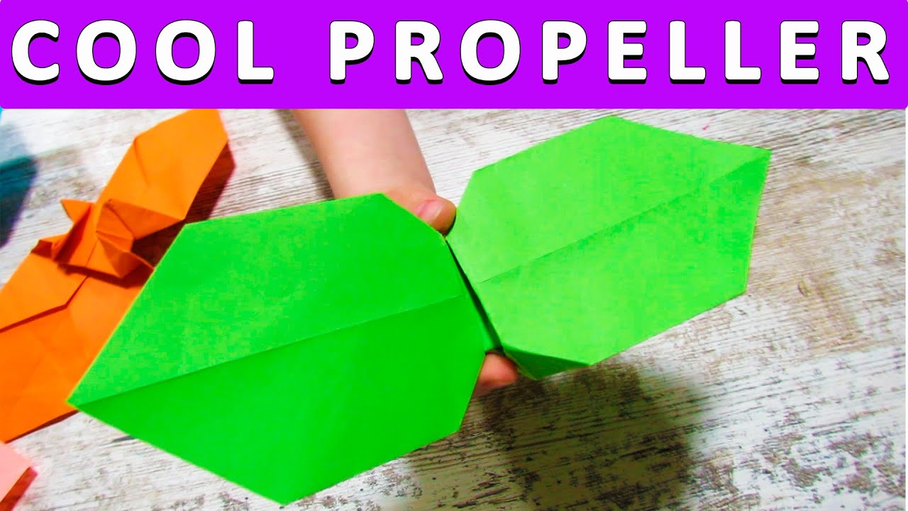 Origami: spinner (propeller). How to make a paper spinner. origami ...