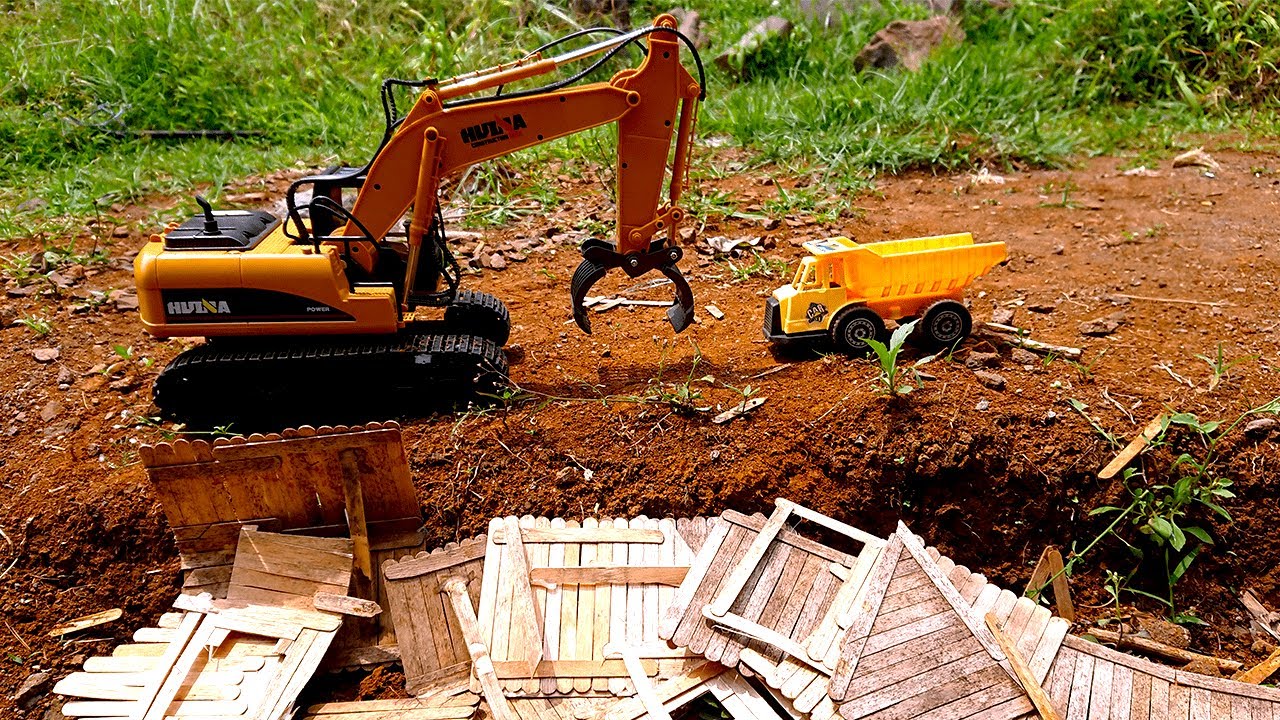 Excavator Merusak Perumahan | Wheel Loader, Wales Stump, Grader, Dump ...