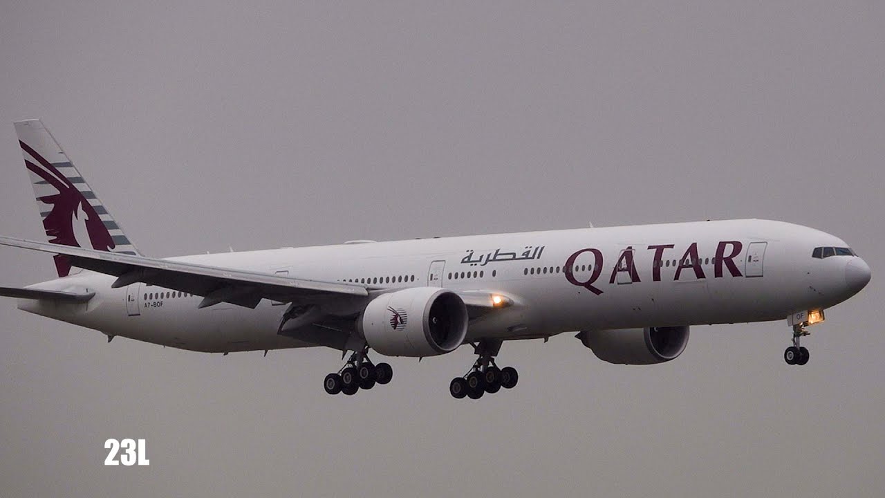 First Visit A7-BOF Boeing 777-3ZG ER Qatar Airways QR27 Arriving In ...