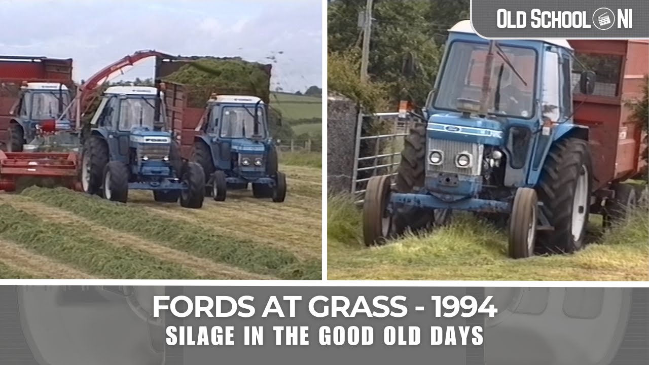 Silage 1994: Ford fleet lifting grass in summer 1994 (OUR FAVOURITE ...