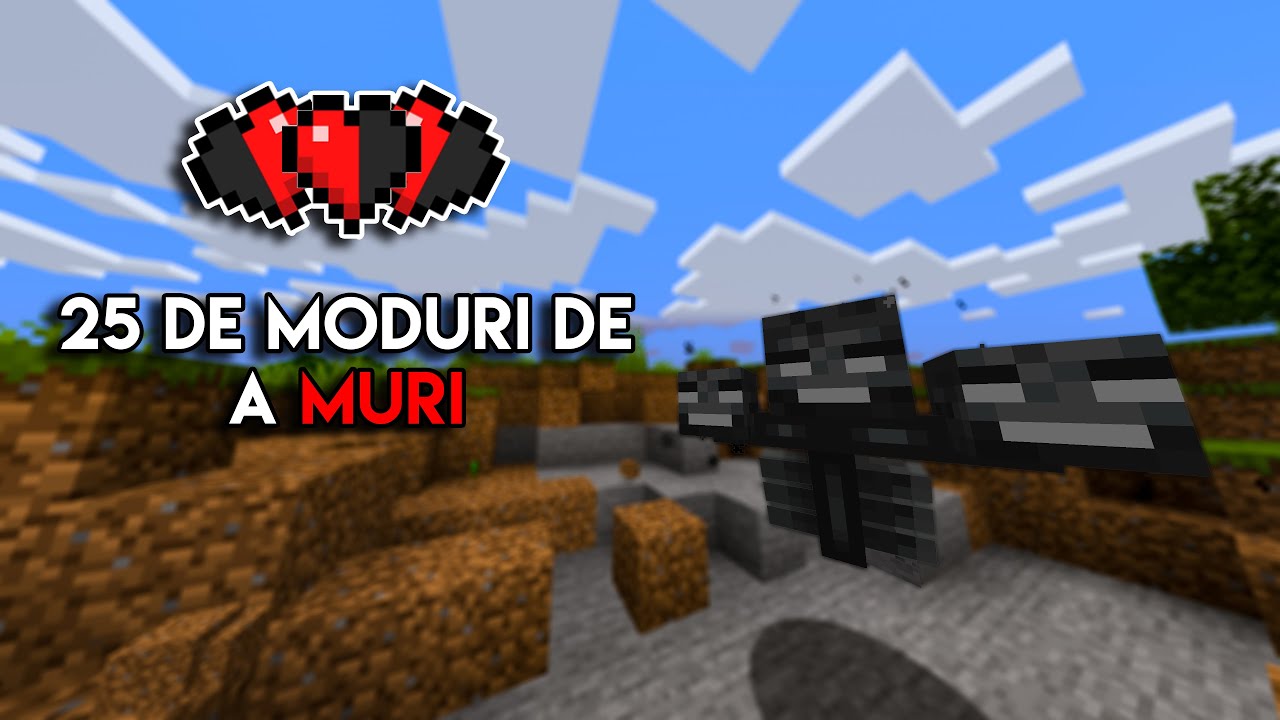 25 DE MODURI DE A MURI IN MINECRAFT - YouTube