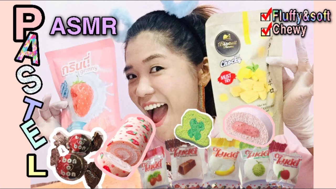 ASMR PASTEL COLOR OF FOOD MUKBANG - YouTube
