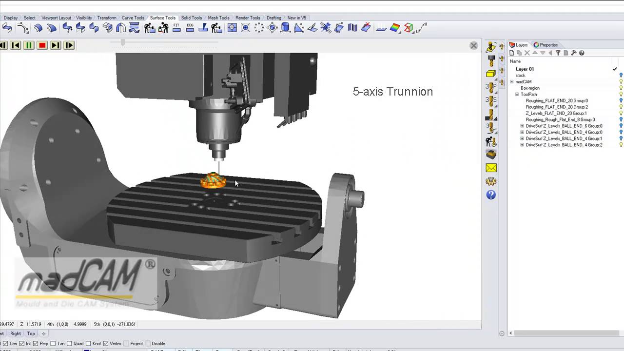 madCAM 5Xtra supports all kinds of 5-axis machines - YouTube
