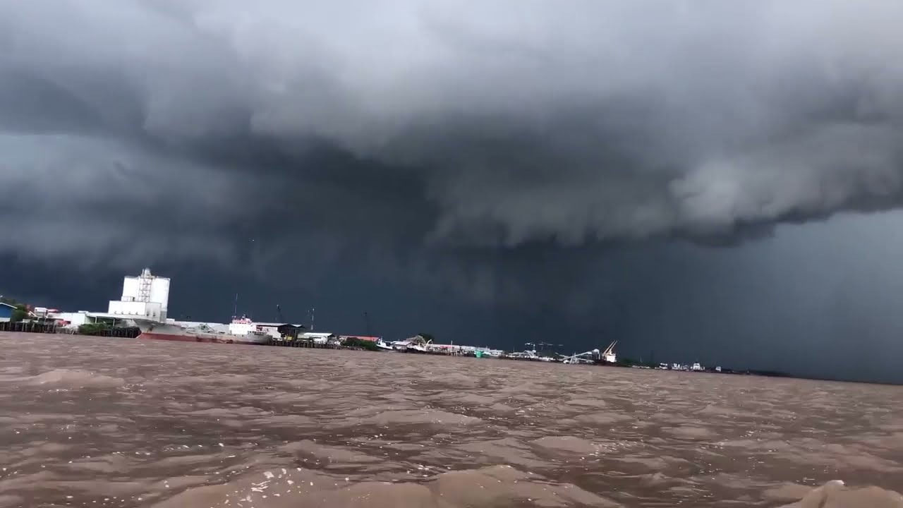 Guyana Demerara River: Massive Dark Cloud Potential Tropical Cyclone 5 ...
