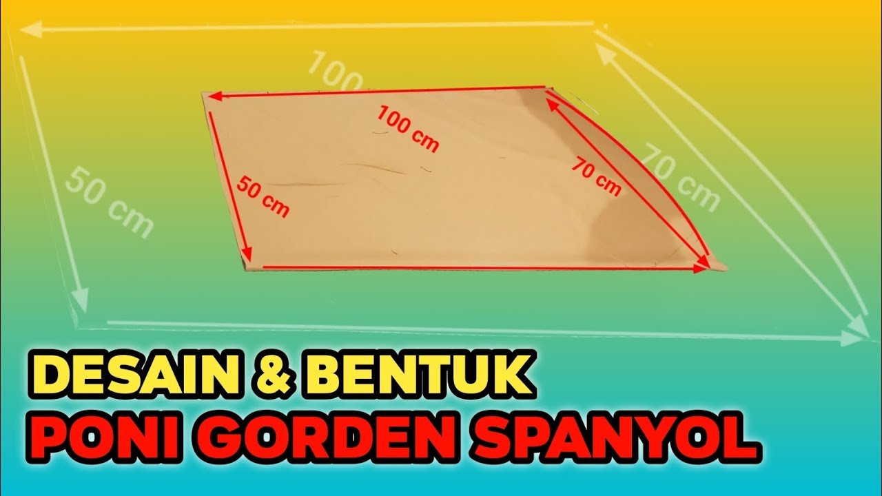 Cara membuat desain pola dan bentuk gorden poni spanyol ukuran 100 x 70 ...