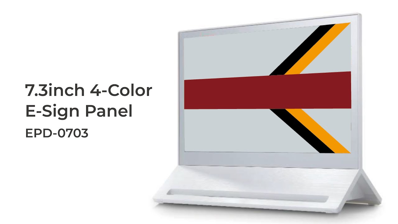 EPD - 0703 _ 7.3inch 4-color E-sign - YouTube